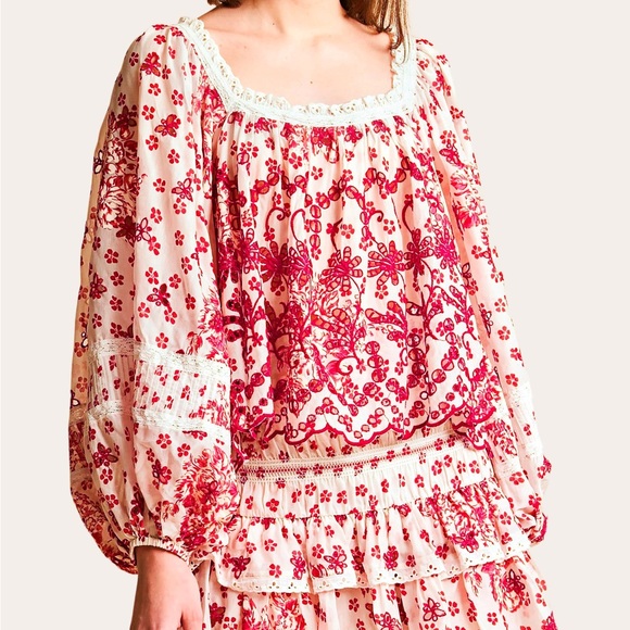 byTIMO | Tops | Bytimo Broderie Anglaise Embroidered Blouse | Poshmark